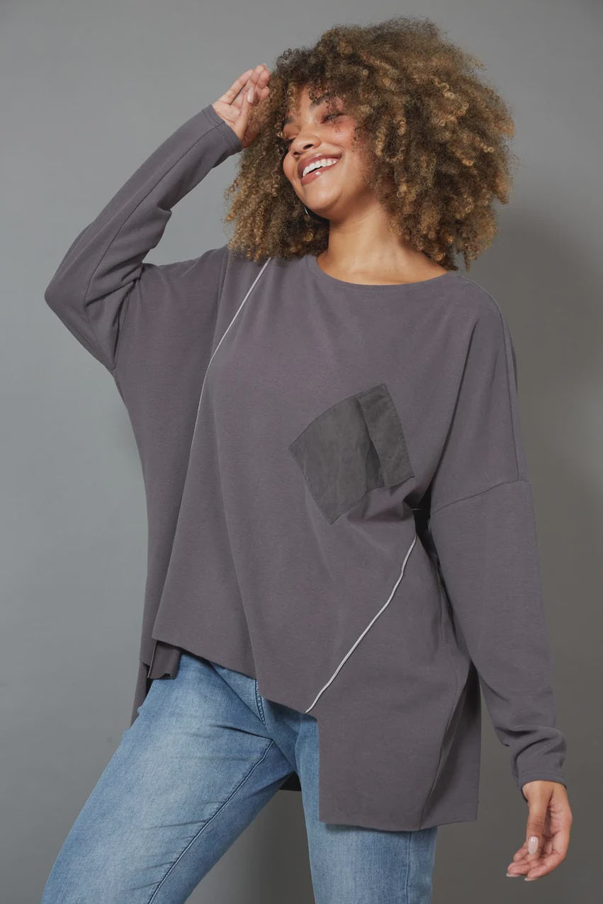 Martini Slouch Top - Fossil – Phinc